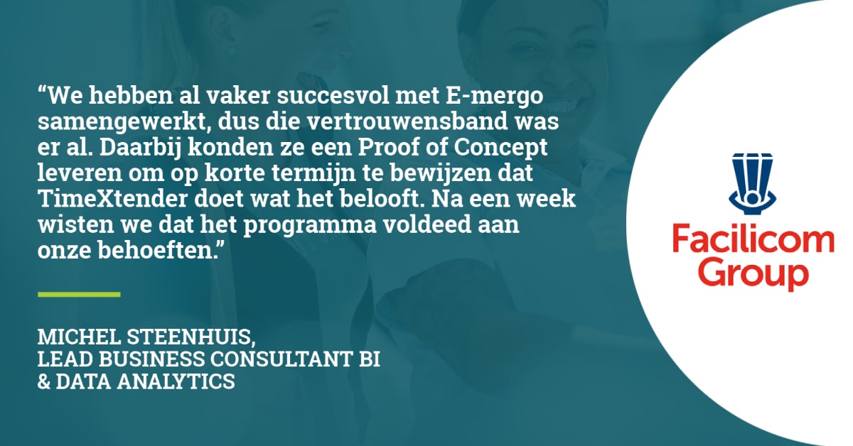 TimeXtender maakt data van Facilicom Group overzichtelijk
