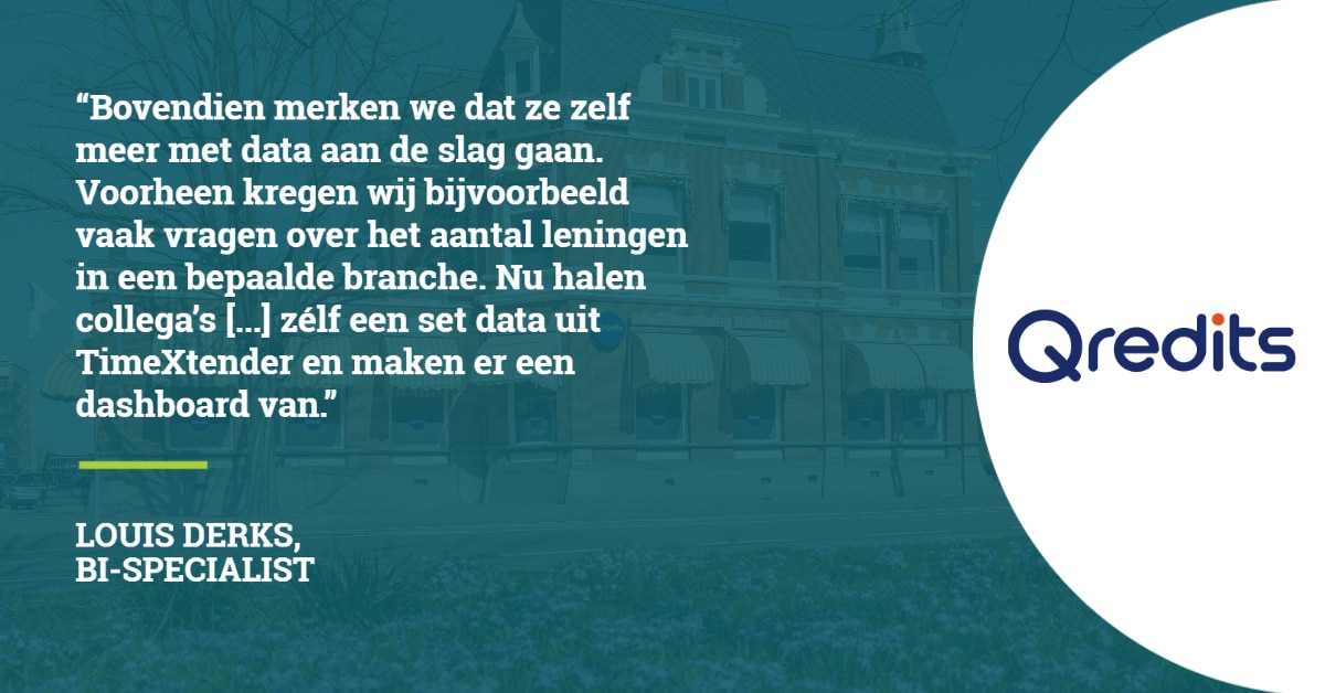 Door TimeXtender gaan afdelingen van Qredits zélf met data aan de slag