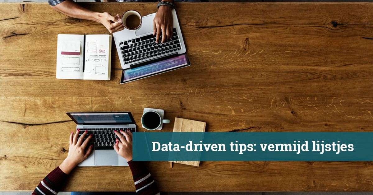 Data-driven tips: vermijd lijstjes en optimaliseer data storytelling - E-mergo
